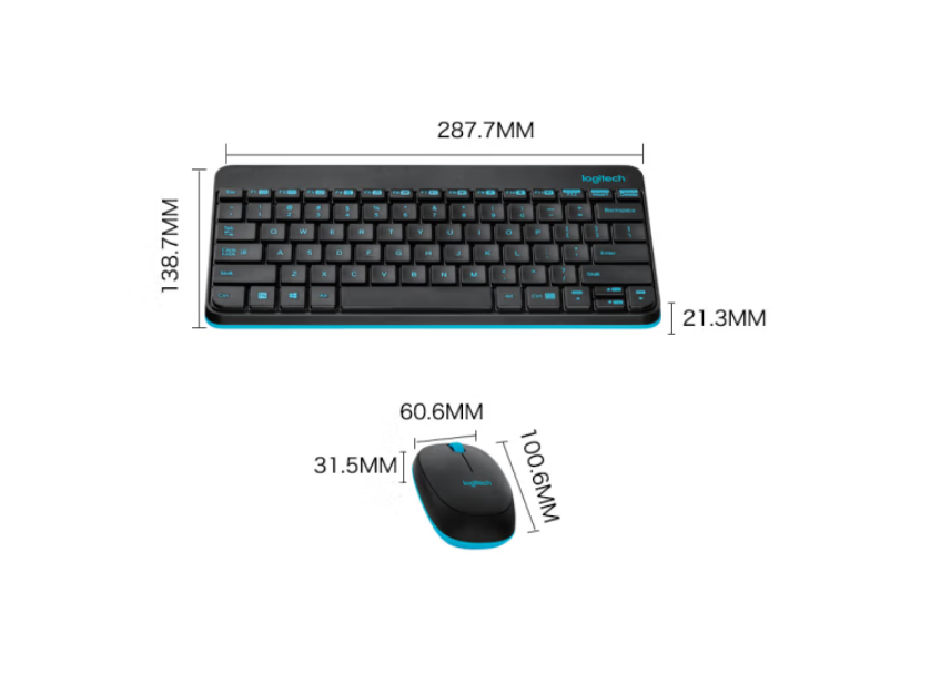 罗技（Logitech）MK245 Nano 键鼠套装 无线键鼠套装 办公键鼠套装 紧凑型 可调支架 带无线2.4G接收器 黑
